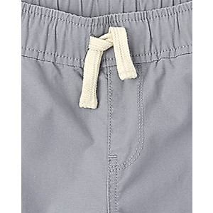 The Children's Place boys Pull on Jogger Shorts, Fin Gray/Flax/Tidal 3 Pack, 8 US