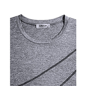 AxByCzD Running Shirts Women Workout Yoga Short Sleeve Tops Crew Neck Gym Casual Jogging Pilates Summer SportwearGrey Medium