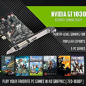 Gaming Desktop PC, Intel i5 6th, TechMagnet Galaxy, 16GB RAM, 1TB SSD, MTG New Dual 24 Inch Monitor, RGB Keyboard Mouse, GT 1030, Speaker, Webcam, Win 10 Pro (Renewed)