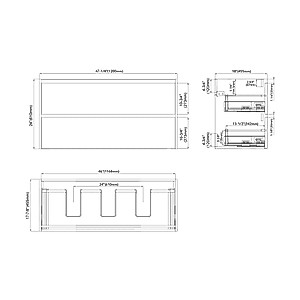 Dowell Series 004 Single Bathroom Vanity Set, 48", Matte Black