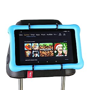 Hikig Tablet Holder for Car, Car Headrest Mount Holder for Back Seat, Tablet Car Holder for Kits with Elastic Strap & Anti-Slip Holding Clamps, Fits All 7-12" Tablets