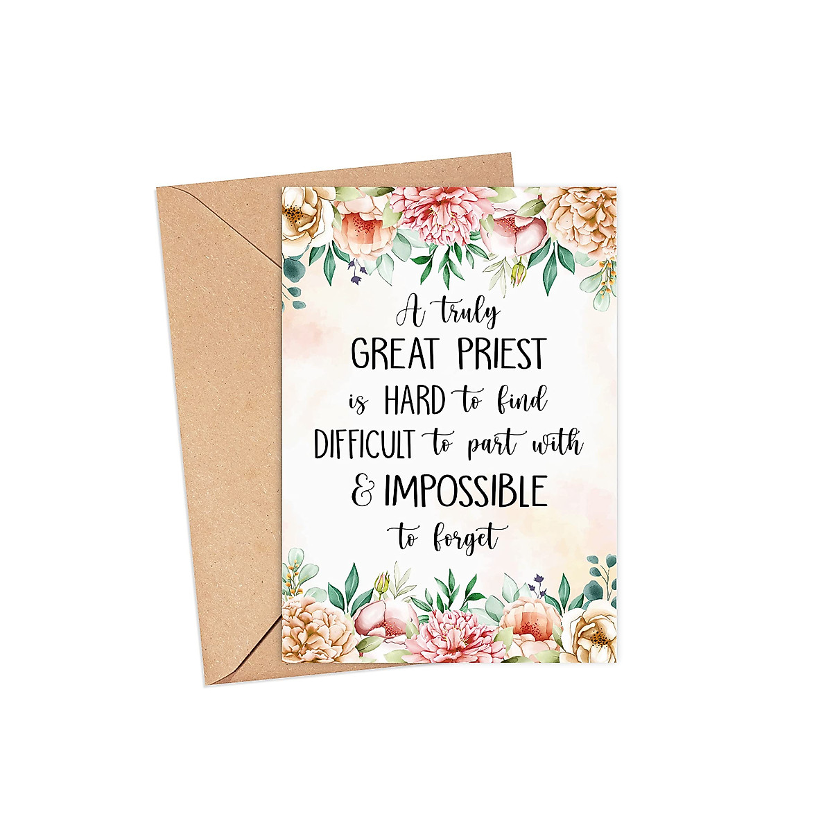 Emily gift Priest Card - Priest Leaving Card - A Truly Great Priest Is Hard To Find - Farewell Card - Appreciation Card - Retirement Card