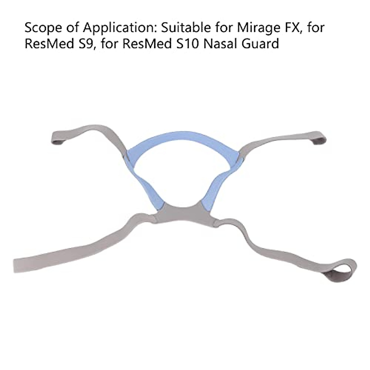 YUYTE Headgear Strap Replacement, CPAP Mask Headgear Strap Replacement for Resmed Mirage Fx, Adjustable Elastic Fabric Strap Breathing Machine Accessory Fit for Mirage FX Nasal Guard