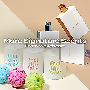 Wakeheart Premium Soy Coconut Wax Candle, Natural Non-Toxic, Highly Scented, Vegan, Cinnamon Amber Vanilla Fragrance w/Cotton Wick in Decorative Glass Jar, Hand Poured, 8oz 55 Hour Clean Burn Time