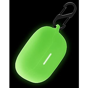 Geiomoo Silicone Case Compatible with JBL Endurance Race, Protective Cover with Carabiner (Luminous Green)