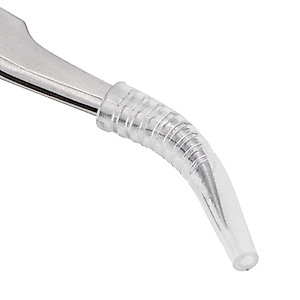 Non‑Slip Tweezers, Tweezers Reusable Tweezers Tip Cover Design Thickened Silicone Design for Eyelashes Grafting Tweezers