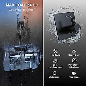 VIS'V Black Adhesive Hooks -8 Pcs