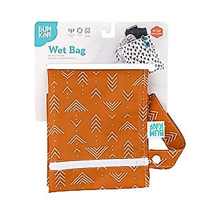 Bumkins Waterproof Wet Bags for Baby, Travel, Swimsuit, Cloth Diapers, Pump Parts, Gym Clothes, Toiletries, Strap to Stroller, Zipper Reusable Bag, Packing Pouch
