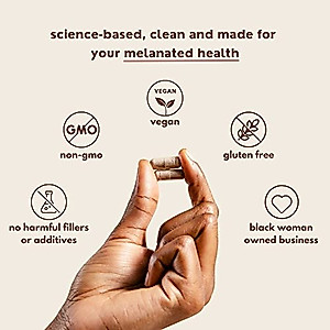 Mela Daily Essentials Multivitamin for Melanated Women - High-Dose Vitamin D3 and B12, Probiotics, Lion's Mane, Ceylon Cinnamon - Vegan, Gluten Free, Non-GMO, 30 Day Supply (60 Capsules)