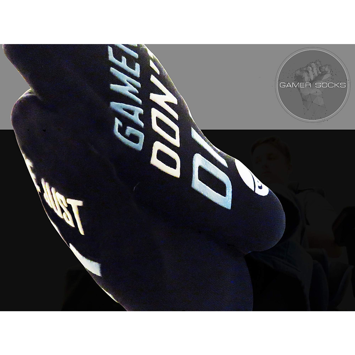 Gamer Socks, DND Gift Ideas, Best Gifts for Teenagers Boys, Presents, im Gaming Socks for Men (Blue Respawn)