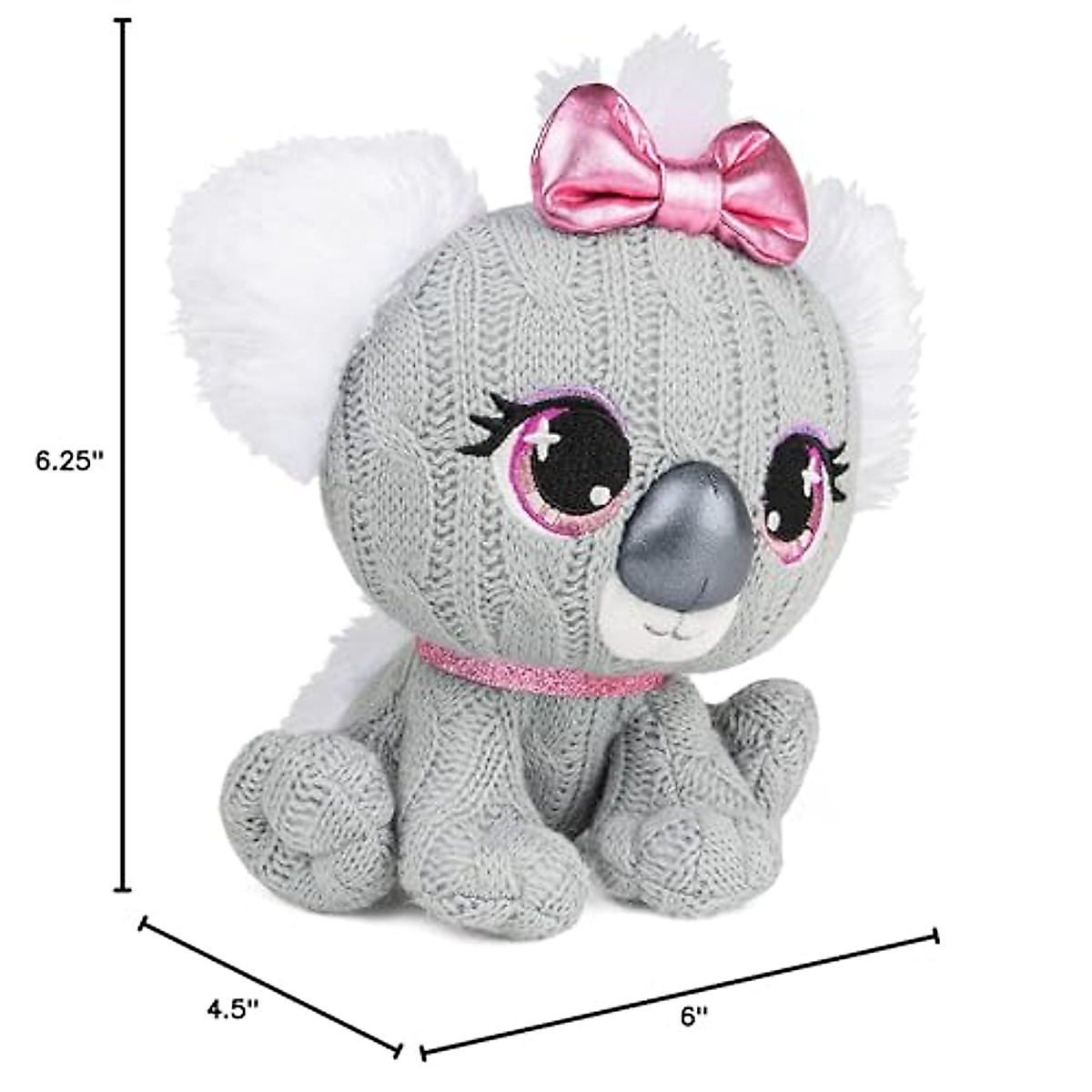 GUND P.Lushes Designer Fashion Pets Victoria Melbie Premium Koala Stuffed Animal, Gray and Pink, 6”