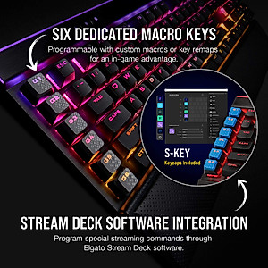 Corsair K95 RGB Platinum XT Mechanical Gaming Keyboard, Backlit RGB LED, Cherry MX RGB Brown, Black (Renewed)