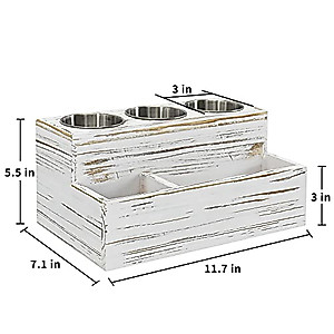 Y&ME YM Rustic Hair Tool Organizer Countertop,Hair Dryer Holder, Hair Tools and Styling Organizer for Bathroom Supplies,Countertop Storage Stand and Vanity Caddy, Blow Dryer Hair Straightener Holder