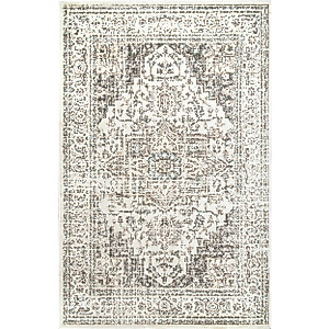 nuLOOM Tanith Vintage Medallion Area Rug, 11x15, Cream