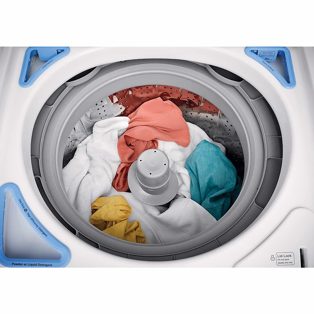 Frigidaire FFTW4120SW 4.1 cu. ft. High Efficiency Top Load Washer, 12 wash cycles, Quick Wash, Delicate, Hand Wash, Active Wear, Heavy Duty, Stainless Steel Drum, in White