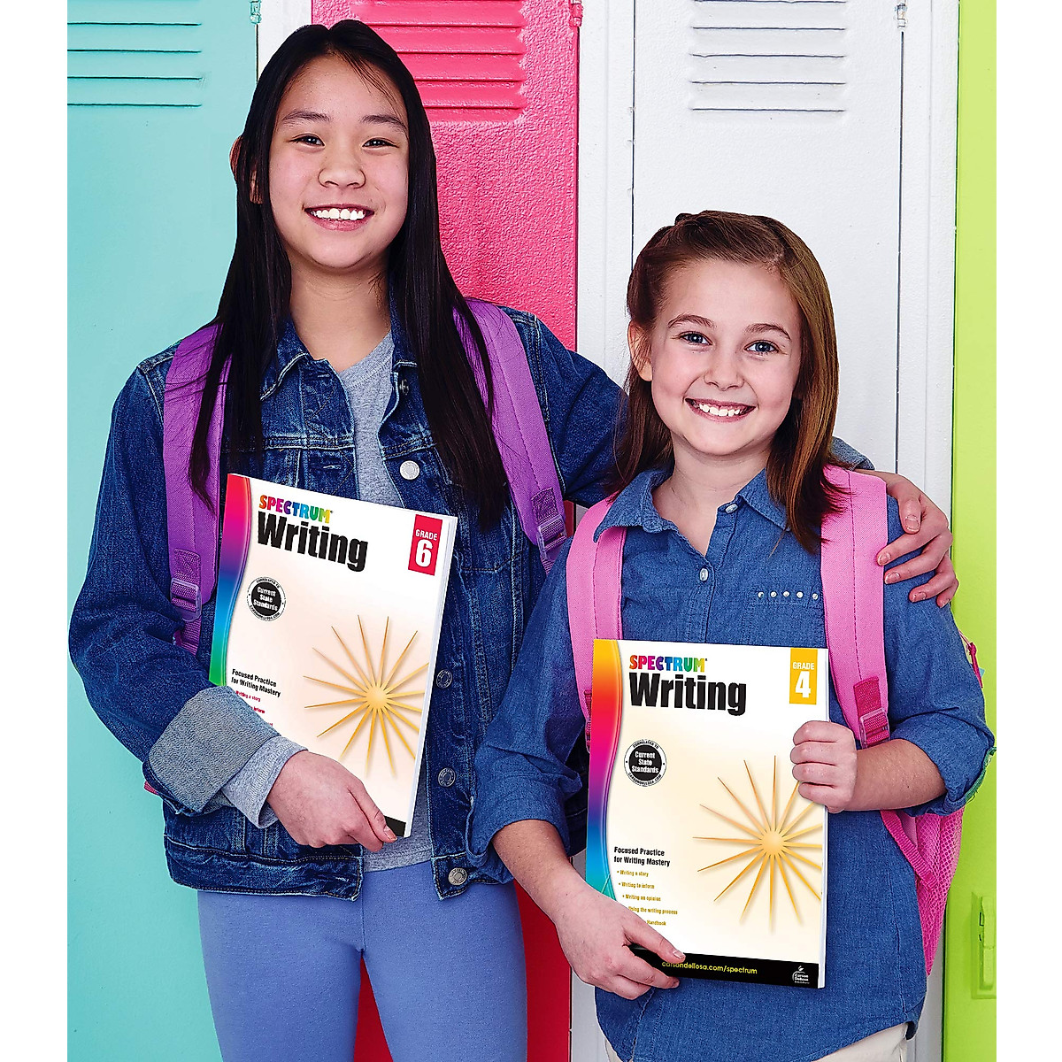 Spectrum 6th Grade Writing Workbooks, Ages 11 to 12, 6th Grade Writing, Informative, Argumentative, and Descriptive Story Writing Prompts, Writing Practice - 136 Pages