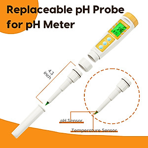 YINMIK pH Meter Replacement Probe, New Spear Tip pH Electrode for Food pH Meter, Digital pH Sensor for Food and Semi-Solid pH Tester