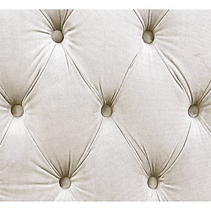 Acme Furniture Velvet Upholstered Sectional Sofa with 4 Pillows, Beige