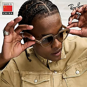 Ray-Ban RB4399 GINA Square Shape Sunglasses With Eyewear Kit Bundle - High Bridge Fit - Ideal Formal and Casual Wear Square Sunglasses