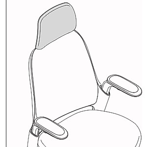 Steelcase Series 1 Headrest ONLY, Graphite Frame with 3D Microknit Fabric (Nickel)