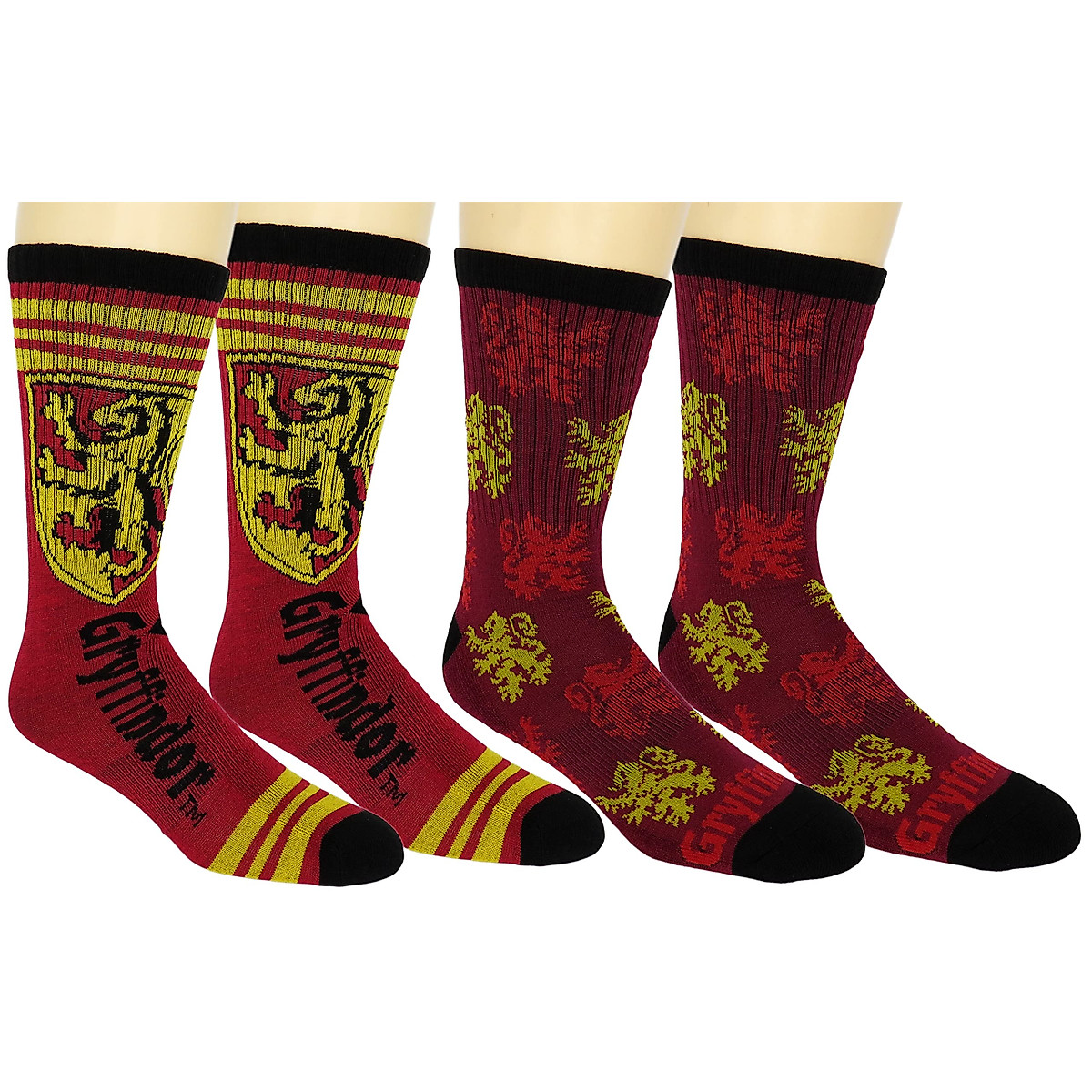 Harry Potter Athletic Socks 2 Pair Pack Size 6-12 (Burgundy)