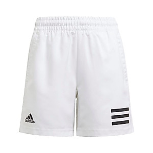adidas unisex-child B Club 3-Stripes Shorts White/Black Large