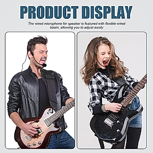 Copkim Wired Microphone with 3.5mm Jack, Comfortable Design, Ideal for Cosplay, Singing, and Speaking