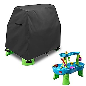 Aacabo Kids Water Table Cover Fit Step2 Rain Showers Splash Pond Water Table,Waterproof Dust Proof Anti-UV Outdoor Toys Cover-Cover only
