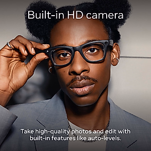 Meta Ray-Ban Smart Glasses, Wayfarer, Matte Black / G15 Green, Regular