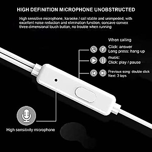 LAPUTA Wired Earbuds Headphones- in-Ear Noise Rejection Universal 3.5mm Stereo Sport Headset with Mic for School Gaming Sports Music Black One Size