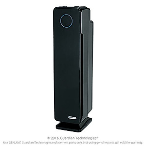 Germ Guardian AC5300B 28” 3-in-1 True HEPA Filter Air Purifier for Home, Large Rooms, UV-C Light Kills Germs, Filters Allergies, Smoke, Dust, Pet Dander, & Odors, 5-Yr Wty, GermGuardian, Black