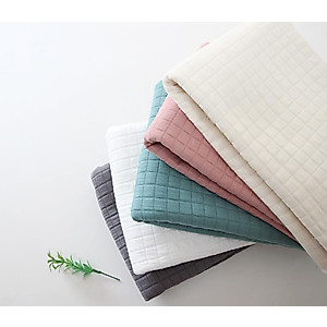 Square Pre Quilted Triple Layer Jersey Fabric by The Yard Knit, Daimaru Double Faced 60" Wide CM Kind Solid (Sage Green)