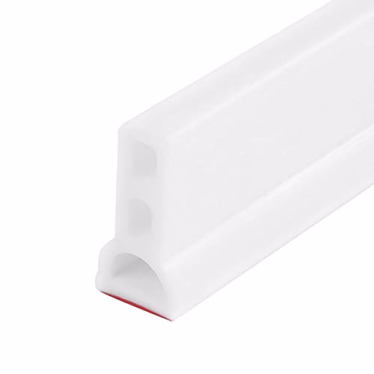 GenericBrands 59 Inch Collapsible Shower Water Dam Threshold, Bathroom Water Stopper Barrier Keeps Water Inside Dry and Wet Separation for Sink or Shower