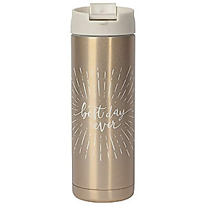 Now Designs Double Walled Stainless Steal Travel Mug, Best Day Ever
