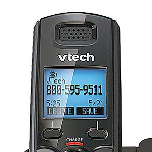 VTech DS6151-11 DECT 6.0 2-Line Expandable Cordless Phone + (2) DS6101-11 Accessory Handset, Black