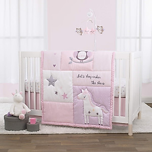 Little Love by NoJo Shine On My Love - Girl Owls and Stars Pink, Lavender Musical Mobile