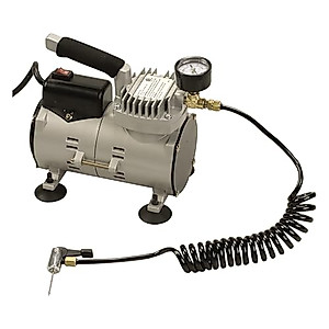 Champion Sports Ultra-Quiet Air Compressor Inflator Black, 110 VOLT - 1/8 HORSE-POWER