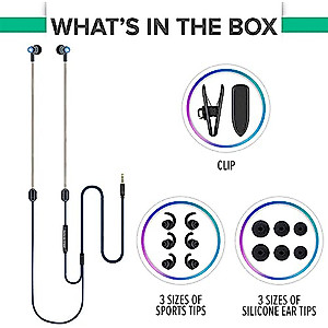 DefenderShield EMF-Free Air Tube Stereo Earbud Headphones - Universal Radiation Free Wired Headphones with Mic & Volume Control