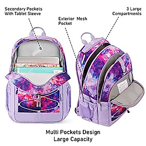 Choco Mocha 18inch Glaxay Backpack + Lunch Bag, Red