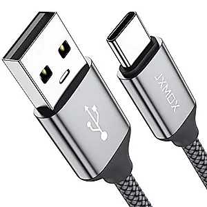 USB Type C Cable,USB A to USB C 3A Fast Charging (3.3ft 2-Pack) Braided Charge Cord Compatible with Samsung Galaxy S10 S9 S8 Plus,Note 9 8,A11 A20 A51,LG G6 G7 V30 V35,Moto Z2 Z3,USB C Charger (Grey)