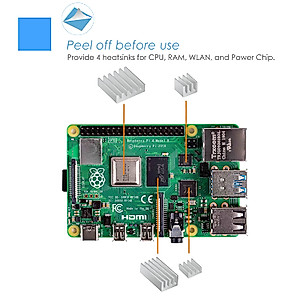 [20W 5V 4A] Raspberry Pi 4 Case, with iUniker 20W 5V 4A USB C Raspberry Pi 4 Power Supply with Switch Heatsink 40mm Cooling Fan for Pi 4 4 8gb/4gb/2gb