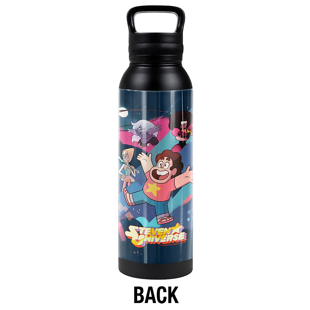 Steven Universe OFFICIAL Group Shot 24 oz Insulated Canteen Water Bottle, Leak Resistant, Vacuum Insulated Stainless Steel with Loop Cap