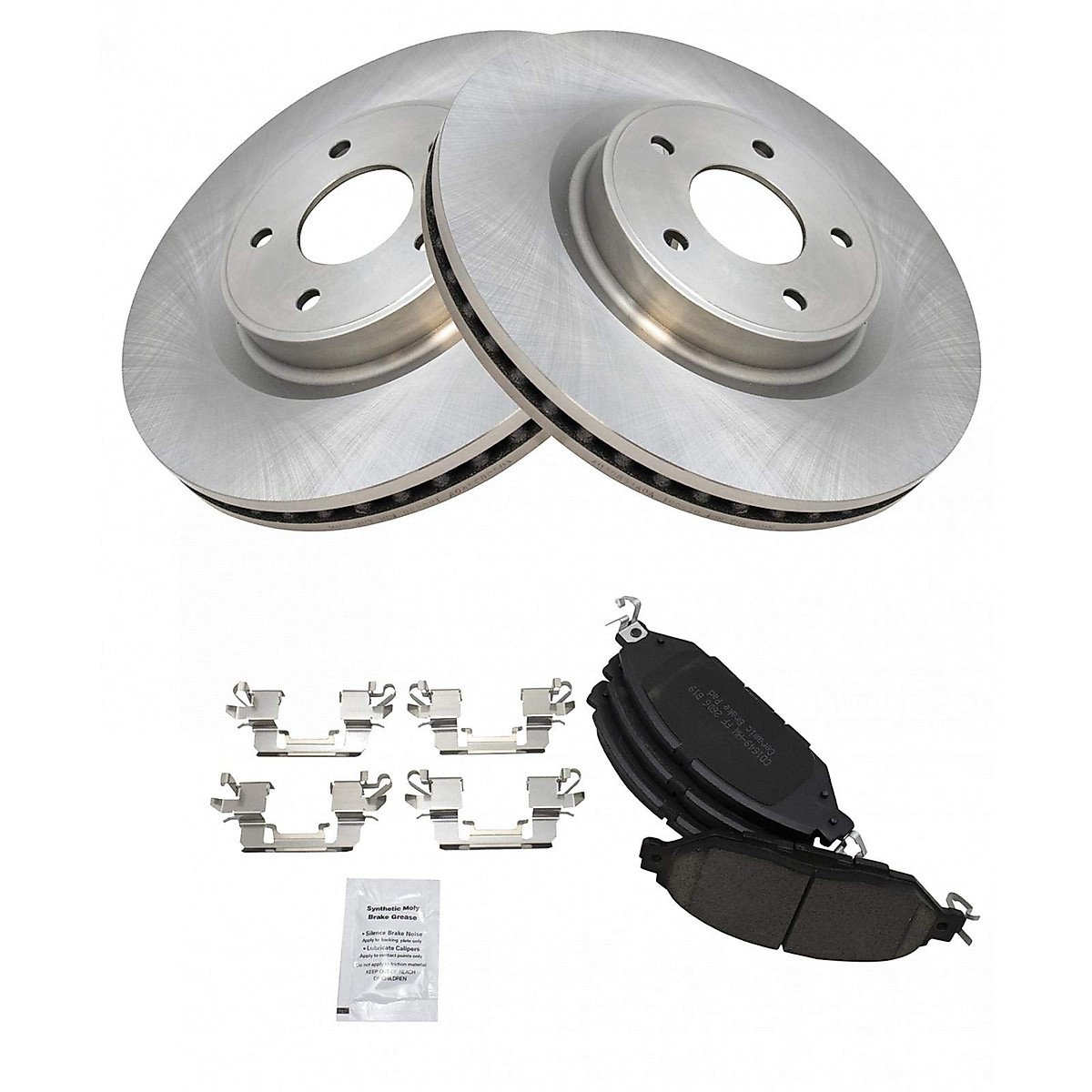 TRQ Front Brake Pad & Rotor Kit Brake Pads Brake Rotor Ceramic Compatible with 2013 INFINITI JX35 2014-2020 QX60 2015-2021 Nissan Murano 2013-2020 Pathfinder