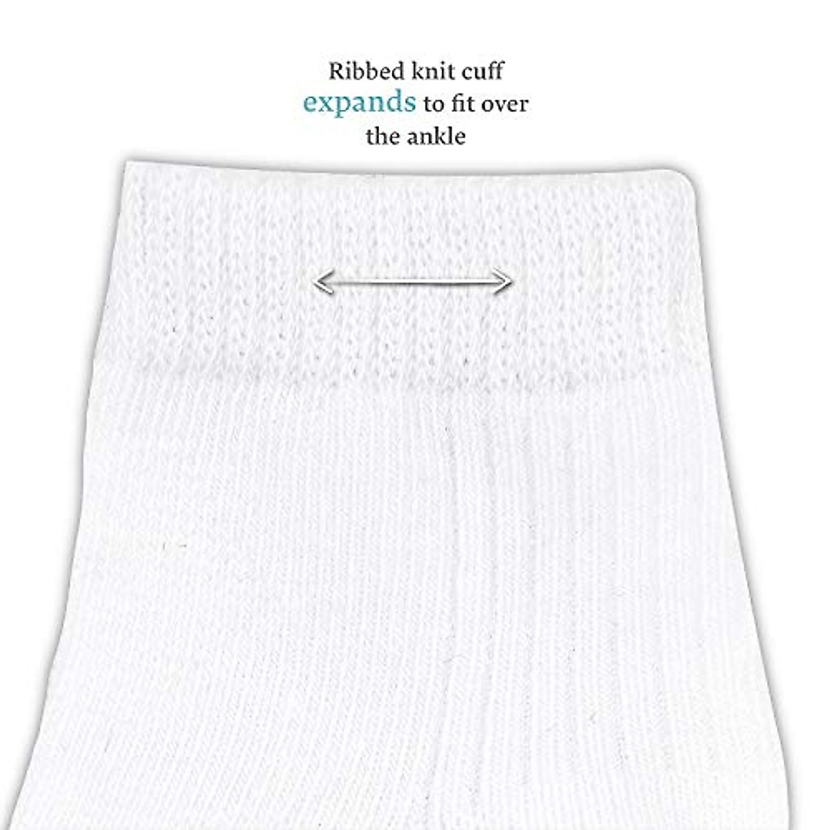 Fruit of the Loom Baby 14-Pack Grow & Fit Flex Zones Cotton Stretch Socks - Unisex, Girls, Boys (0-6 Months, Grey)