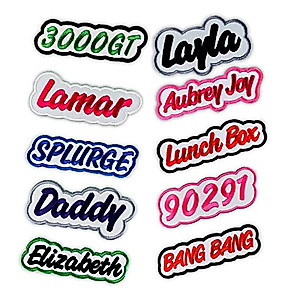 Unique Freehand Border Alphabet Patch Embroidered Iron On/Sew On Personalised