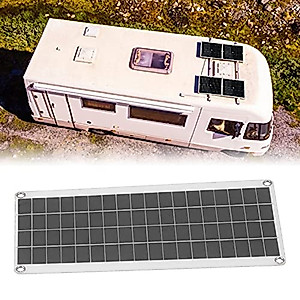 Yoidesu 20W 18V Solar Car Battery Charger, Portable Power Backup Kit Polycrystalline Solar Panel with Clip Adapter for Emergency/Advertising/Raffic Lights