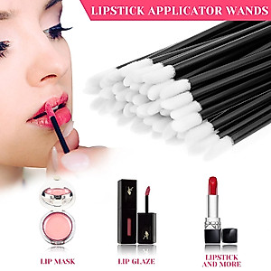 Shynek Makeup Mixing Tray with Disposable Accessories Kit - Mascara Wands, Lip Applicators, Hair Clips & Organizer Box