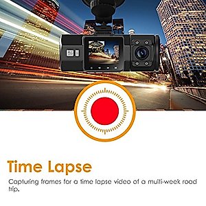 Vantrue N2 Pro Uber Dual 1080P Dash Cam, 2.5K 1440P Front Dash Cam, Front and Inside Dash Camera w/Infrared Night Vision, 24hr Motion Detection Parking Mode, Accident Record, Support 256GB max(2023)