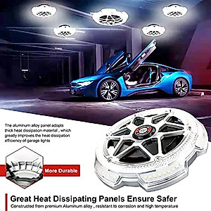 PINSAI LED Garage Light,Super Bright Screw in Aluminium E26/E27 Ceiling Shop Lamp, 120W High Lumen Multi Point Illumination Basement Bulb Fixture,Commercial Bay Lighting for Workshop, Atti