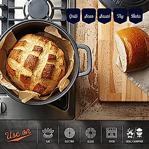 Legend Cookware Cast Iron Dutch Oven | 5qt Heavy-Duty Pot with Cast Iron Lid for Oven, Induction, Cooking, Browning, Braising & Grilling | Lightly Pre-Seasoned Cookware Gets Better with Use